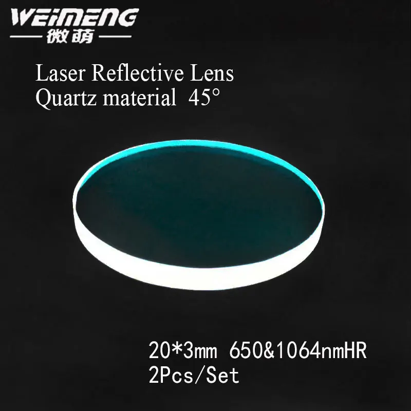 Weimeng lente reflectora láser de cuarzo, 45 grados, 20x3mm, y 1064nm ...