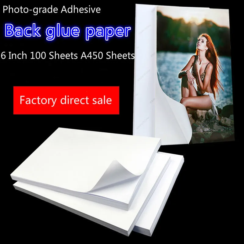 190g 135g 120g 115g a4 100 folhas 6 polegadas 200 folhas autoadesivas impressão a jato de tinta ...