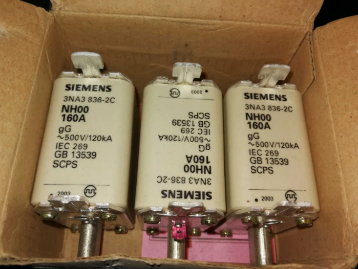 Siemens 3NA3836 2C 퓨즈, 3pcs, 1 박스, 160A, 500V, 신제품|건물 자동화| - AliExpress