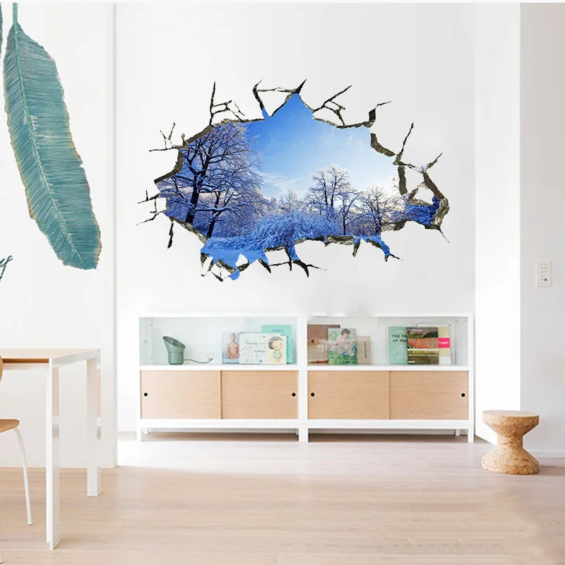 4-Seasons-Landscape-3D-wall-Stickers-Tree-Wall-Decals-Floor-Ceiling-TV ...