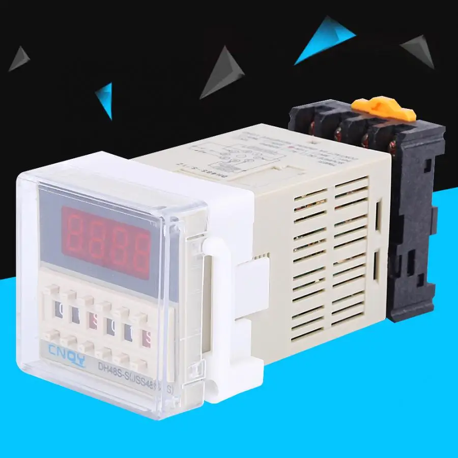Dh48s-s Cycle Time Relay Lcd Display 0.1 Seconds-99 Hours Timer Delay ...
