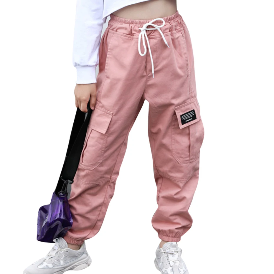 Pants For Girls Solid Pants Girls Fashion Drawstring Child Trouser ...