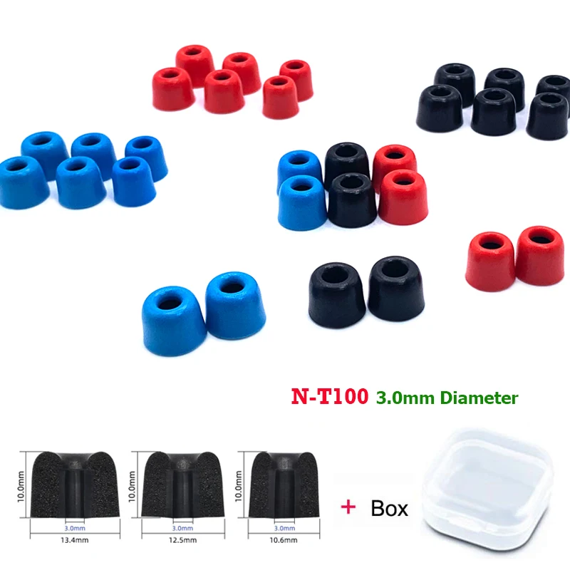 3Pair Ultra Strong Earphone T100 3.0mm (L M S) Memory Foam Eartips Ear ...