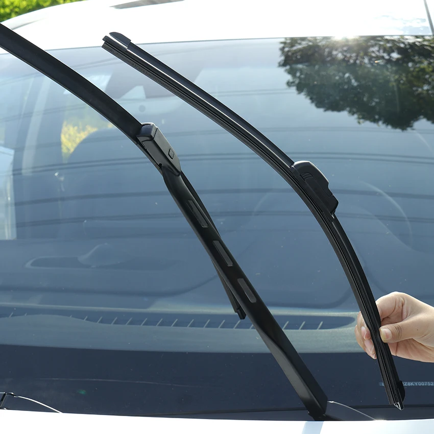 1PC Universal Car Wiper Blade J-Hook Soft Frameless Bracketless Rubber ...