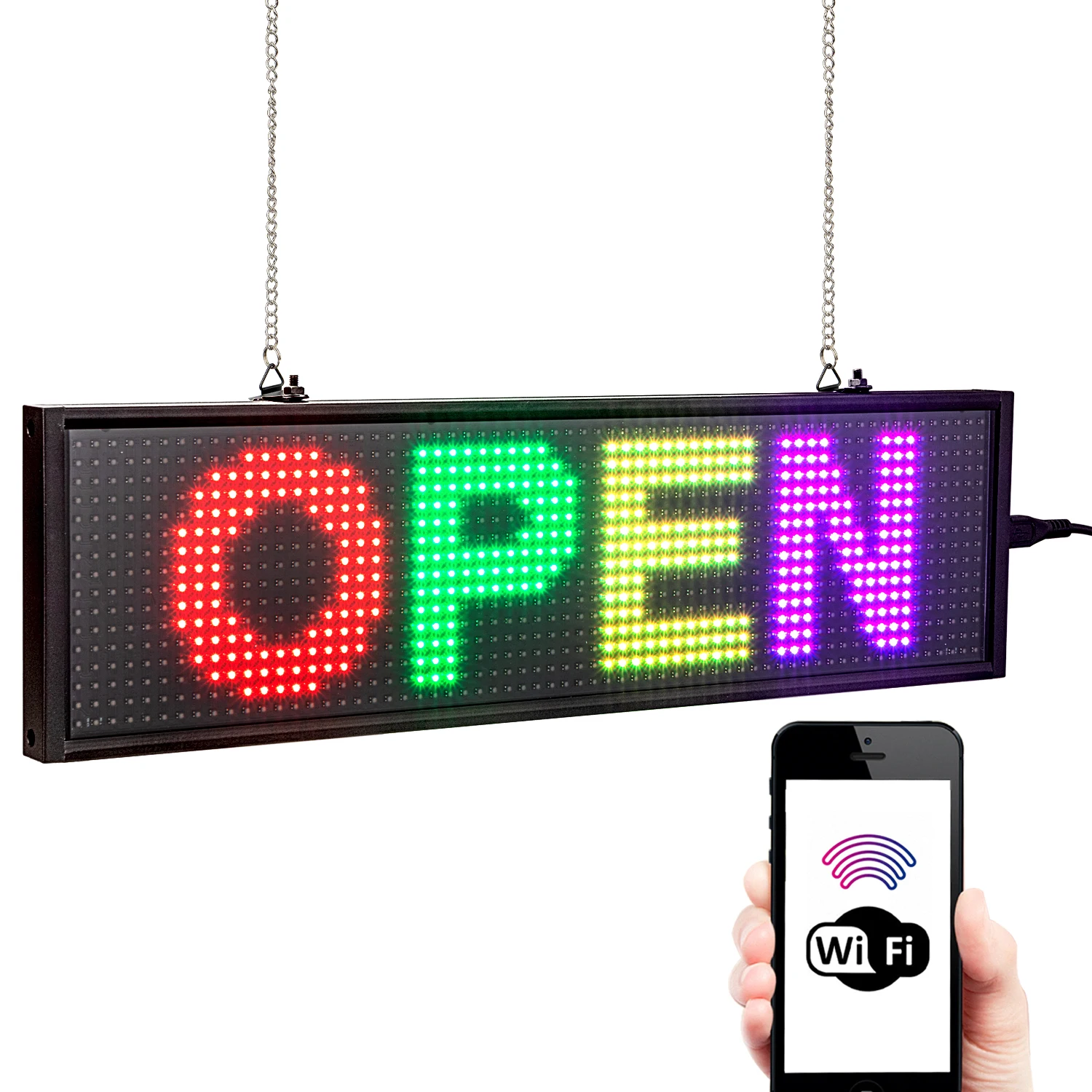Letrero abierto LED para tienda interior, tablero de pantalla LED de ...