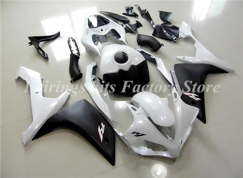 새로운 ABS 오토바이 페어링 키트 야마하 YZF R1 2007 2008 YZF1000 07 08 차체 세트 맞춤형 검정색|전체 ...