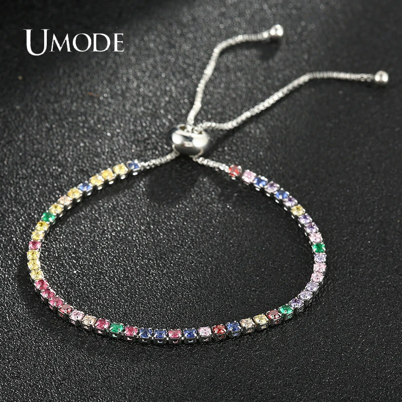 UMODE 여러 가지 빛깔의 색상 패션 CZ 테니스 팔찌 & Bangles 여성을위한 선물 새로운 럭셔리 암밴드 UB0125X ...