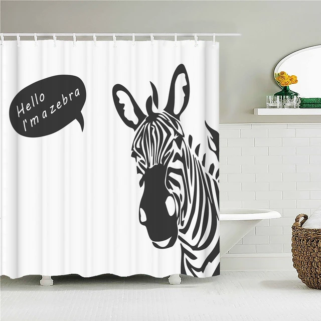 Zebra Bathroom Themes For Shower Storage