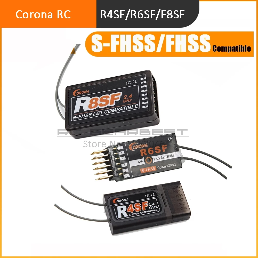 Corona 2.4G R4SF R6SF R8SF S-FHSS/FHSS receiver compatible FUTABA S ...