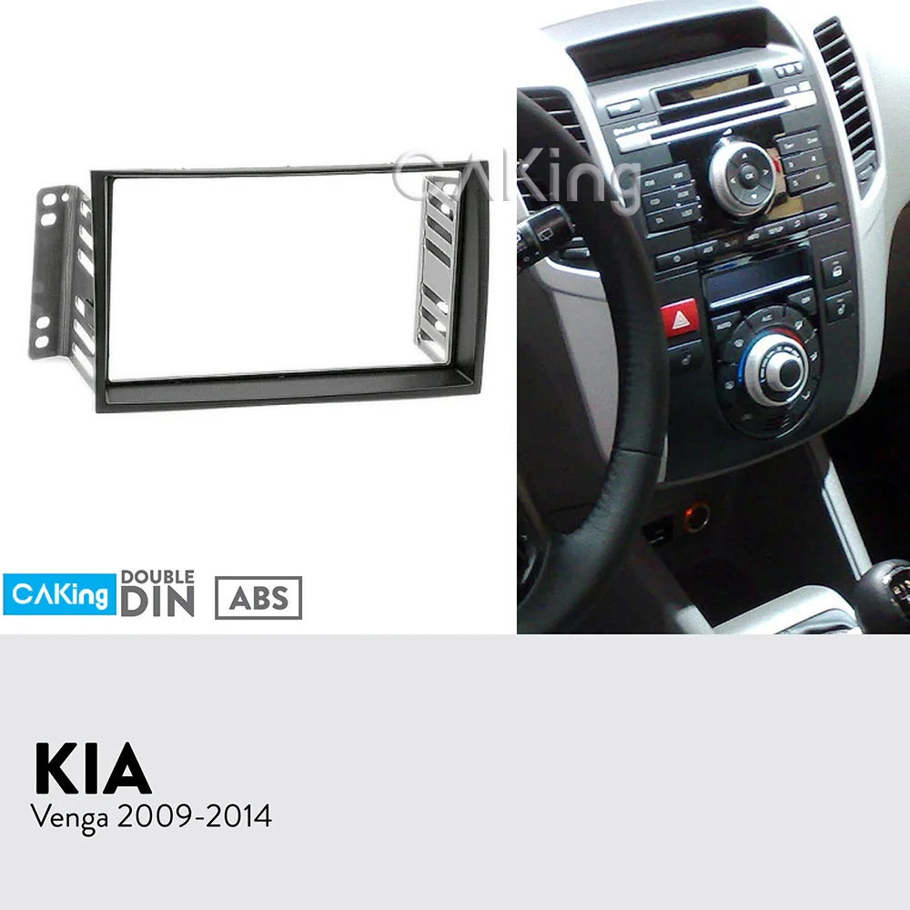 Double Din Car Fascia Radio Panel for KIA Venga 2009-2014 Frame Dash ...