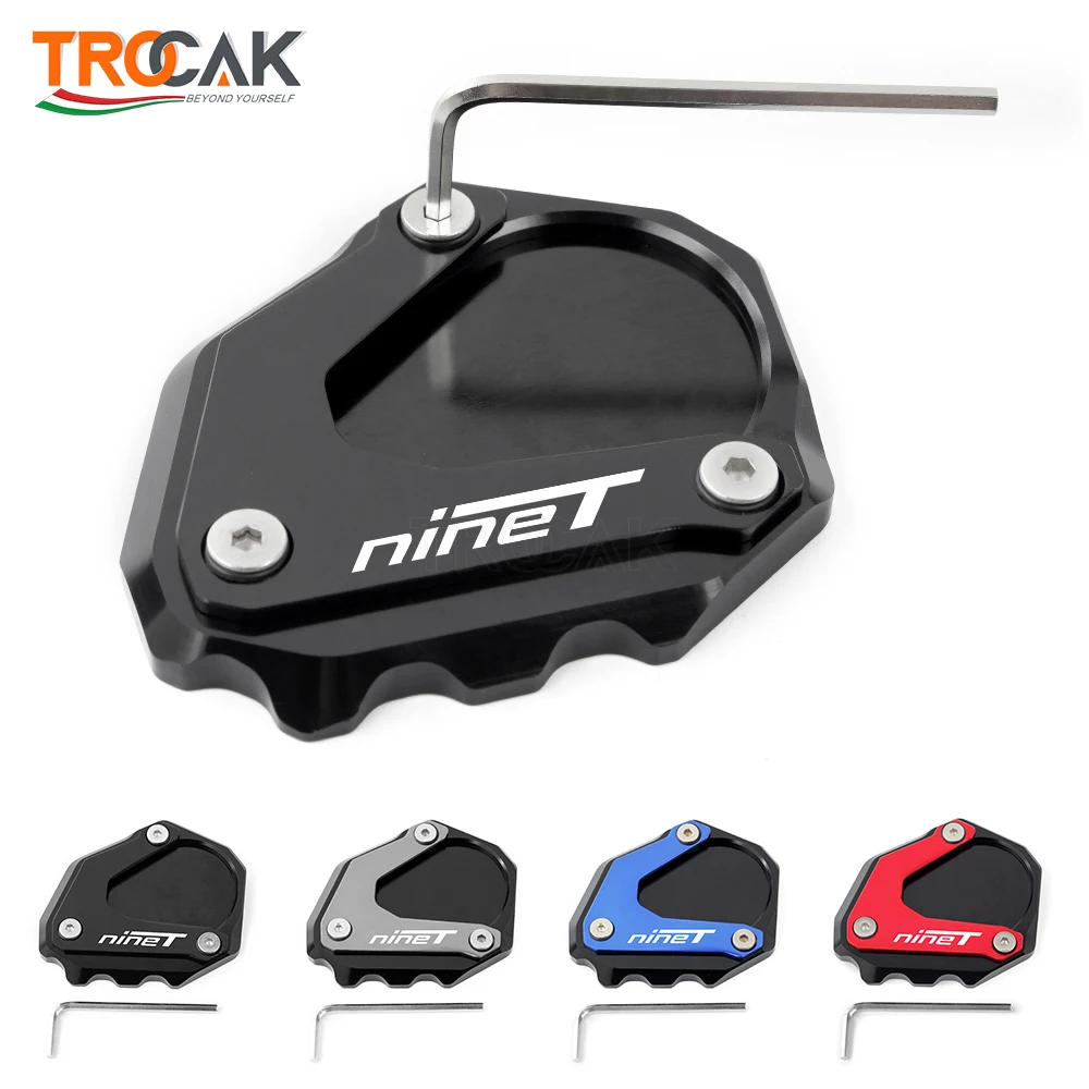 With NineT Logo CNC Foot Side Stand Extension Pad For BMW R Nine T R ...