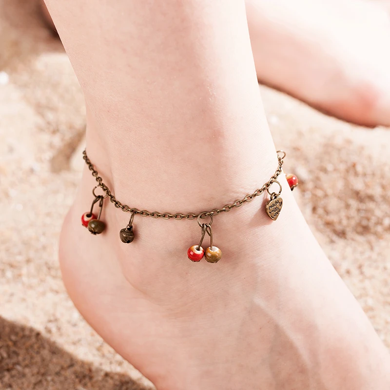 Hot-summer-retro-style-imitation-fruit-Women-anklet-bracelet ...