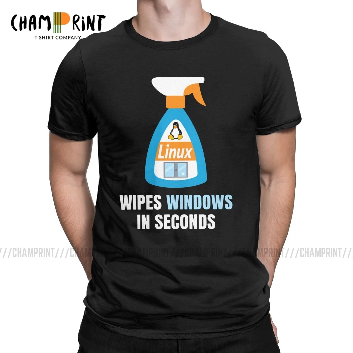 Funny-Linux-Windows-Cleaner-T-Shirt-Men-s-Hipster-T-Shirt-Tux-Programmer-Clothes-Computer ...