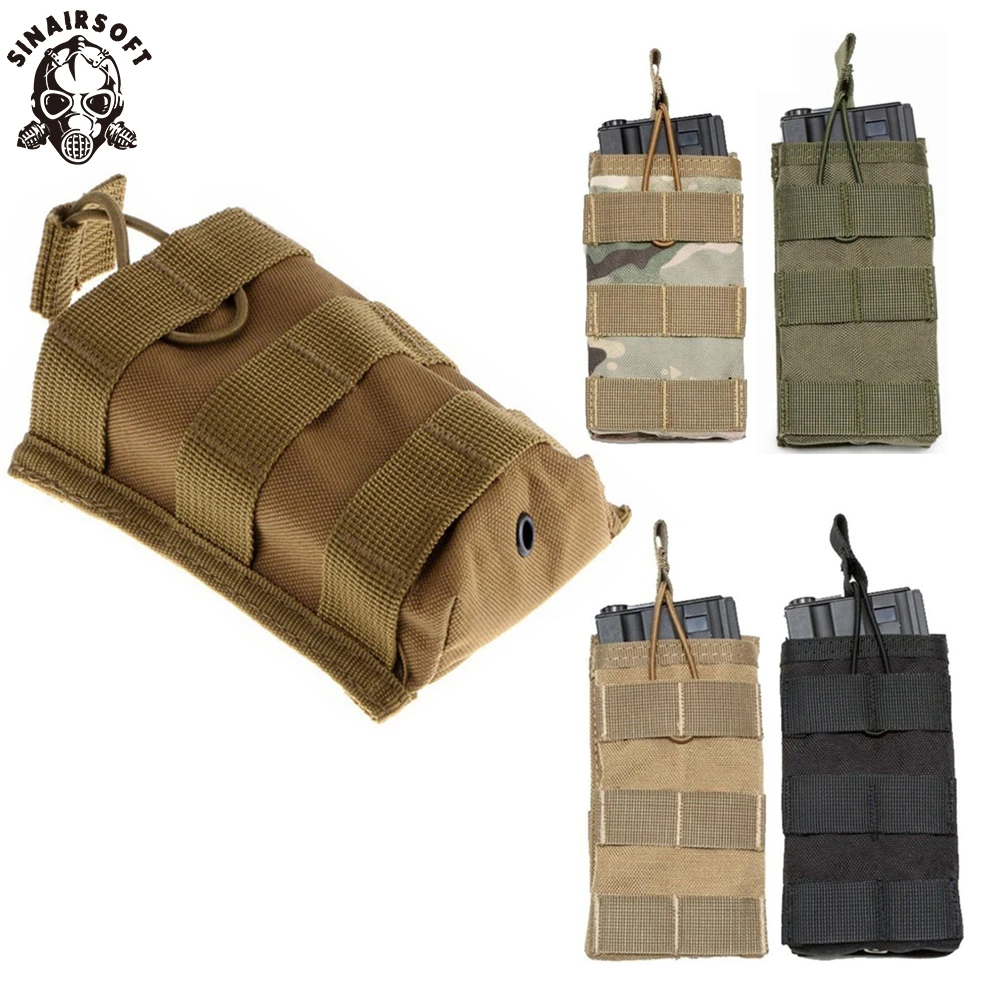 Military Molle Tactical Rifle Cartridge Mag Magazine Pouch Army Single ...