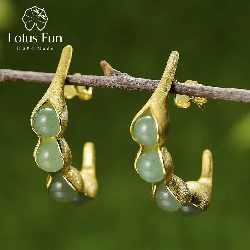 Lotus Fun Real 925 Sterling Silver Earrings Handmade Fine Jewelry ...