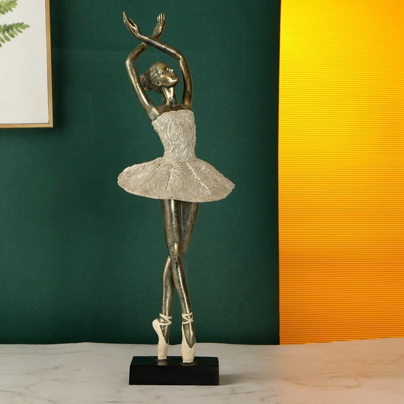 Abstract Ballet Sculpture Figurine Ornaments Ballerina Office Home ...