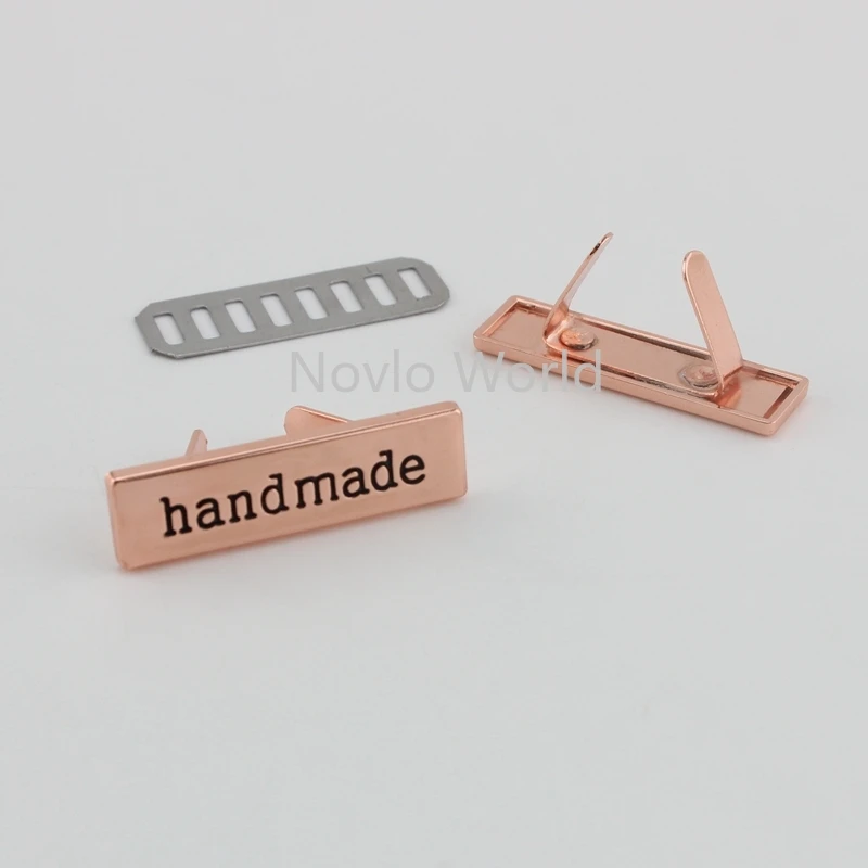 10-50 pieces,4 finish 36X10mm Decorative Handmade Label For Purse ...