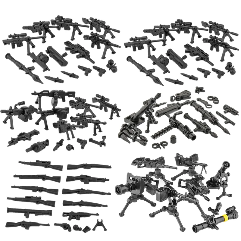 WWII-Military-Weapon-Building-Blocks-Modern-Heavy-Machine-Guns-Army ...