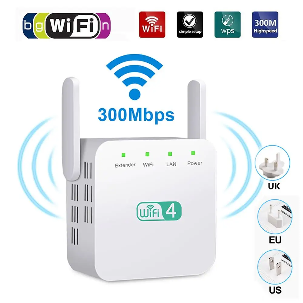 새로운 300mbps 무선 와이파이 리피터 와이파이 범위 확장기 와이파이 신호 증폭기 와이파이 부스터 와이파이 울트라부스트