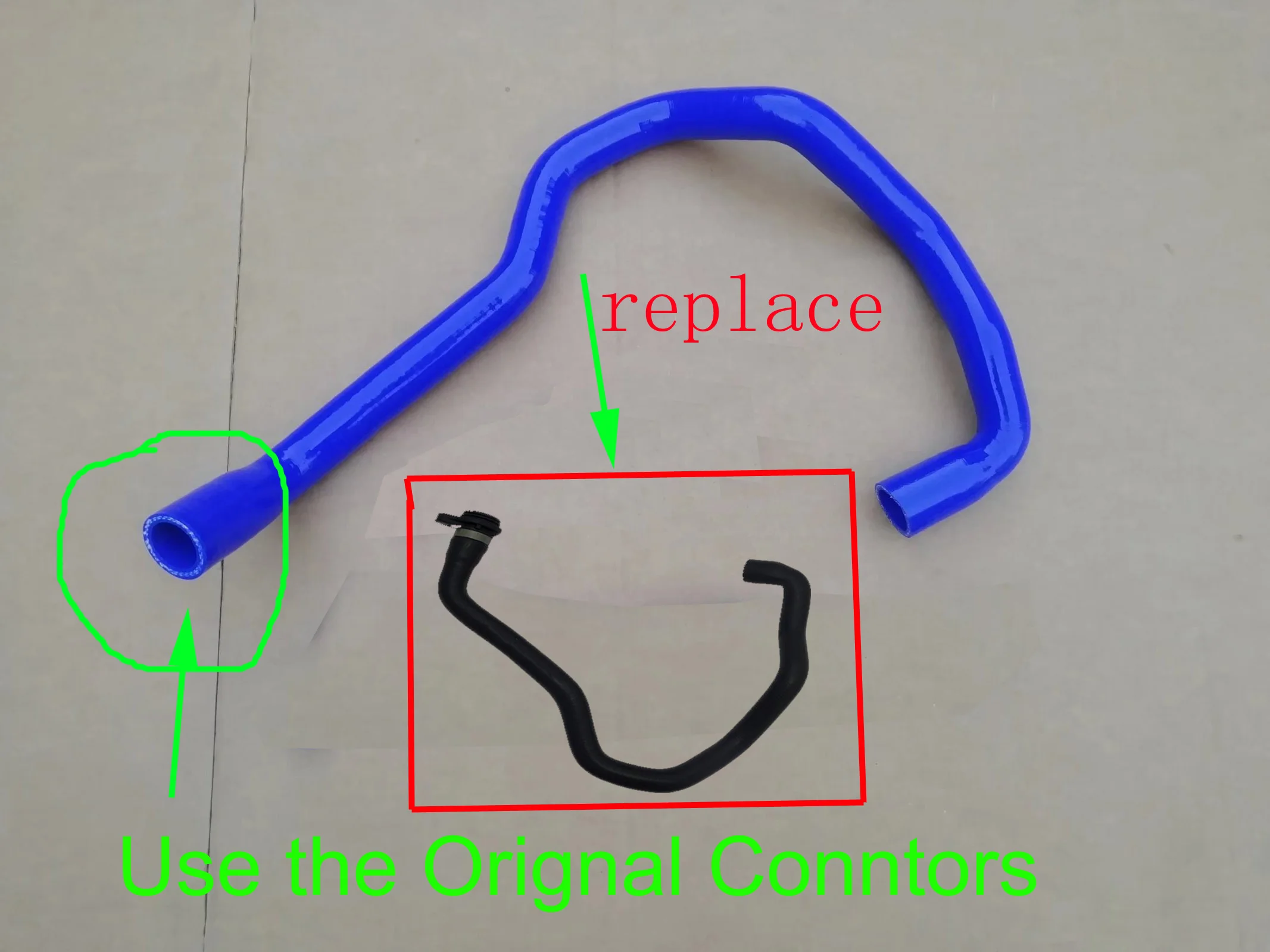 Silicone Coolant Hose Replace BMW 11537545890 Hose cylinder head ...