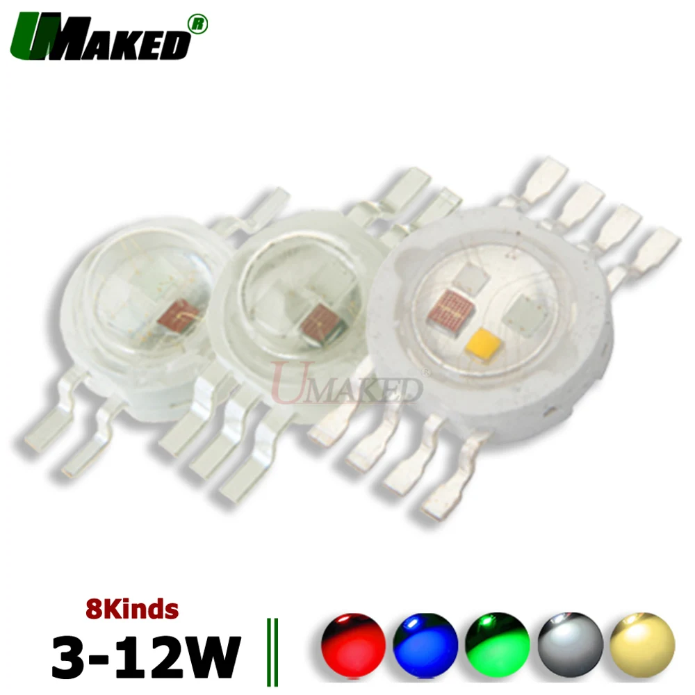 UMAKED bombilla LED RGB de alta potencia, luz de 30mil, chips SMD, RGBW ...