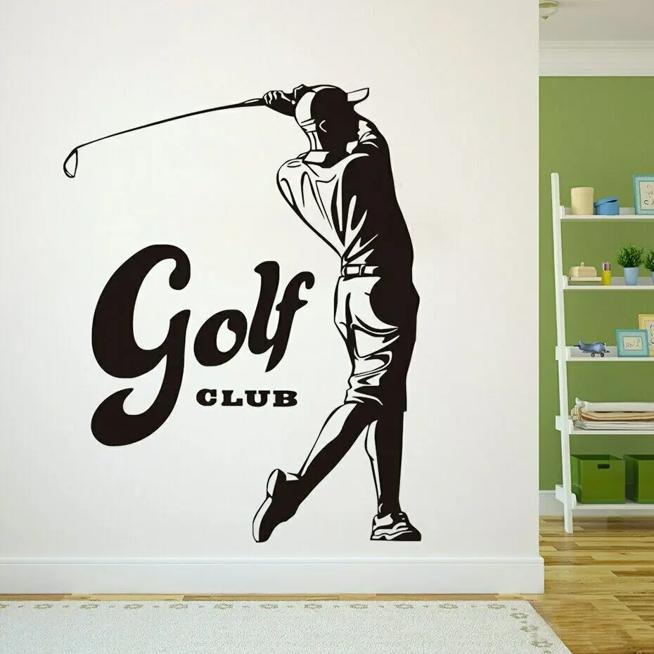 Golf Sports Game Wall Decal For Golf Club Decor Golf Players Wall ...