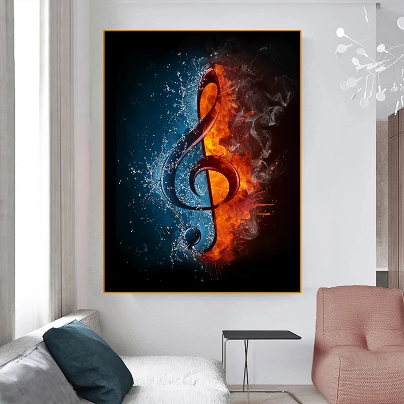 Abstract Music Note Art