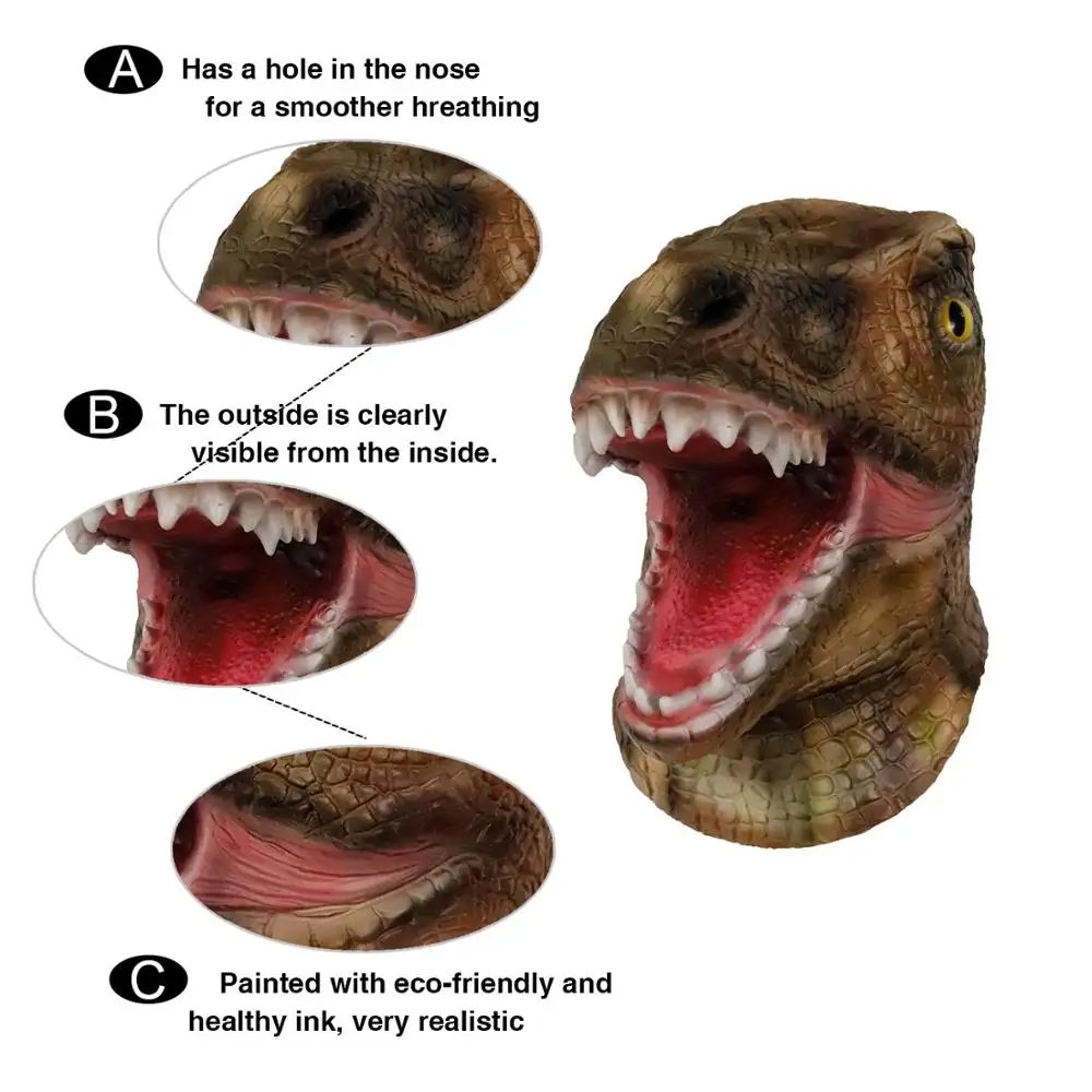 Dinosaur Head Novelty Halloween Cosplay Mask - AllCosplay.com