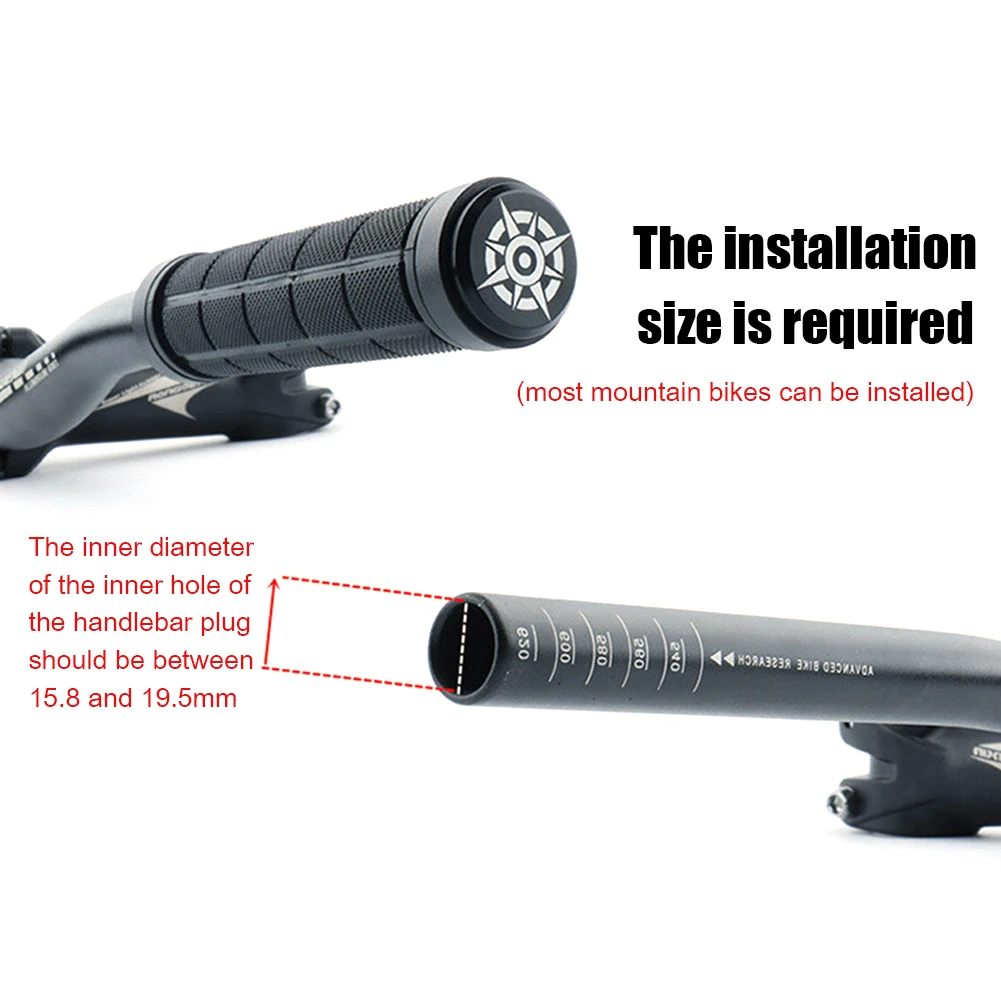 GUIDON,Black Astral--Embouts de guidon en alliage'aluminium, 2 pièces ...