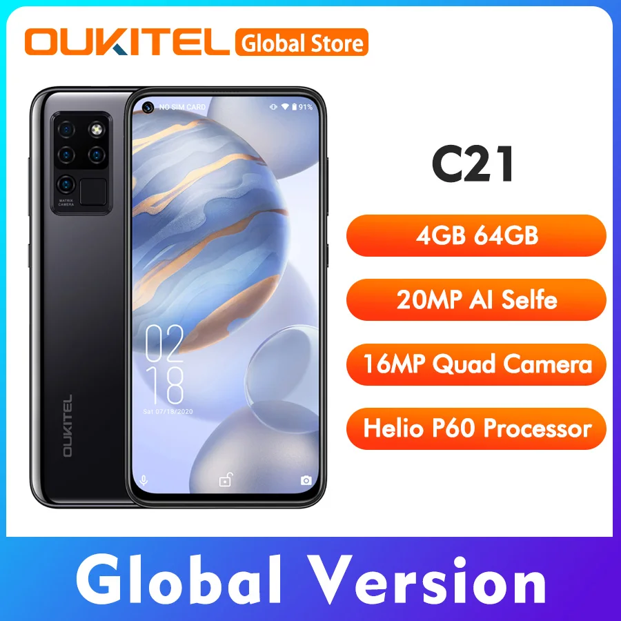 OUKITEL-tel-fono-inteligente-C21-Smartphone-4G-con-pantalla-FHD-de-6-4 ...
