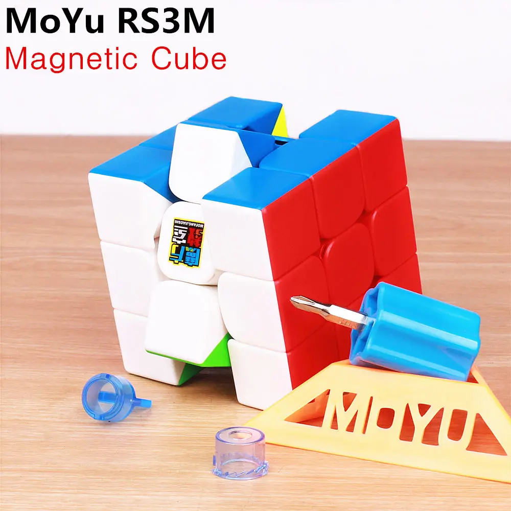 CASSE-TETE,stickerless--Moyu rs3m 2020 Magnétique 3x3 Cube Magique rs3m ...