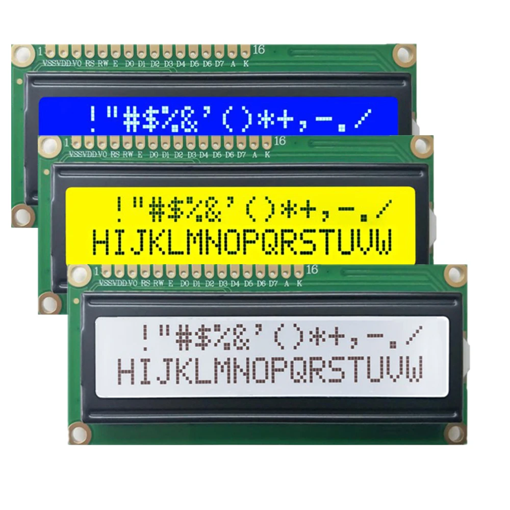 LCD1602 1602 LCD Module Blue / Yellow Green Screen 16x2 Character LCD ...