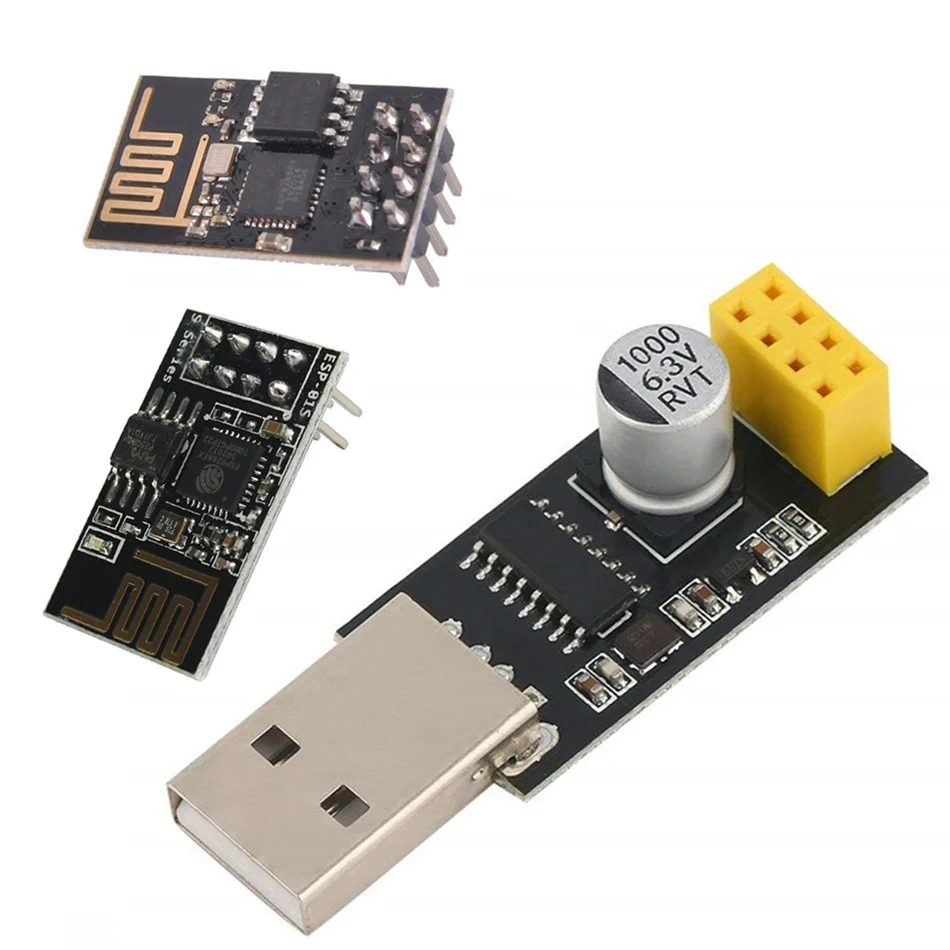 Adaptador de programador ESP01 UART GPIO0 ESP 01, adaptador ESP8266 CH340G USB a ESP8266 Serial ...