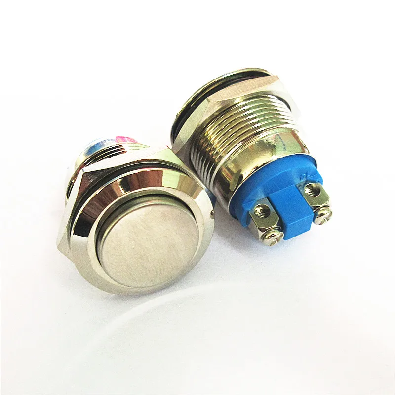 Silver-Contact-19MM-Circular-Metal-Button-Waterproof-Point-Moving-Reset ...
