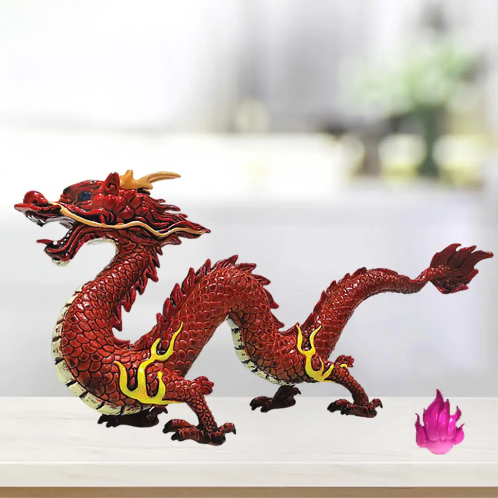 Red Chinese Dragon Statue