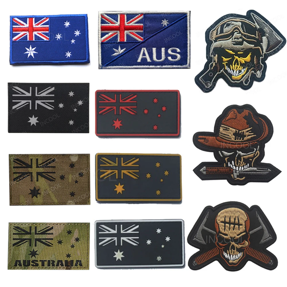 Reflective-Australian-Embroidered-PVC-Patch-Australia-Appliqued-Sticker ...