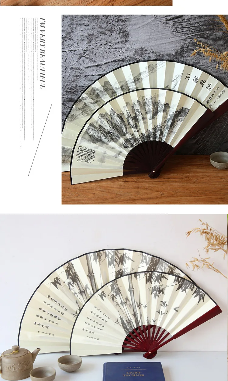 Éventail pliable en papier,D-13 inches--Injgrill Éventail Pliant ...