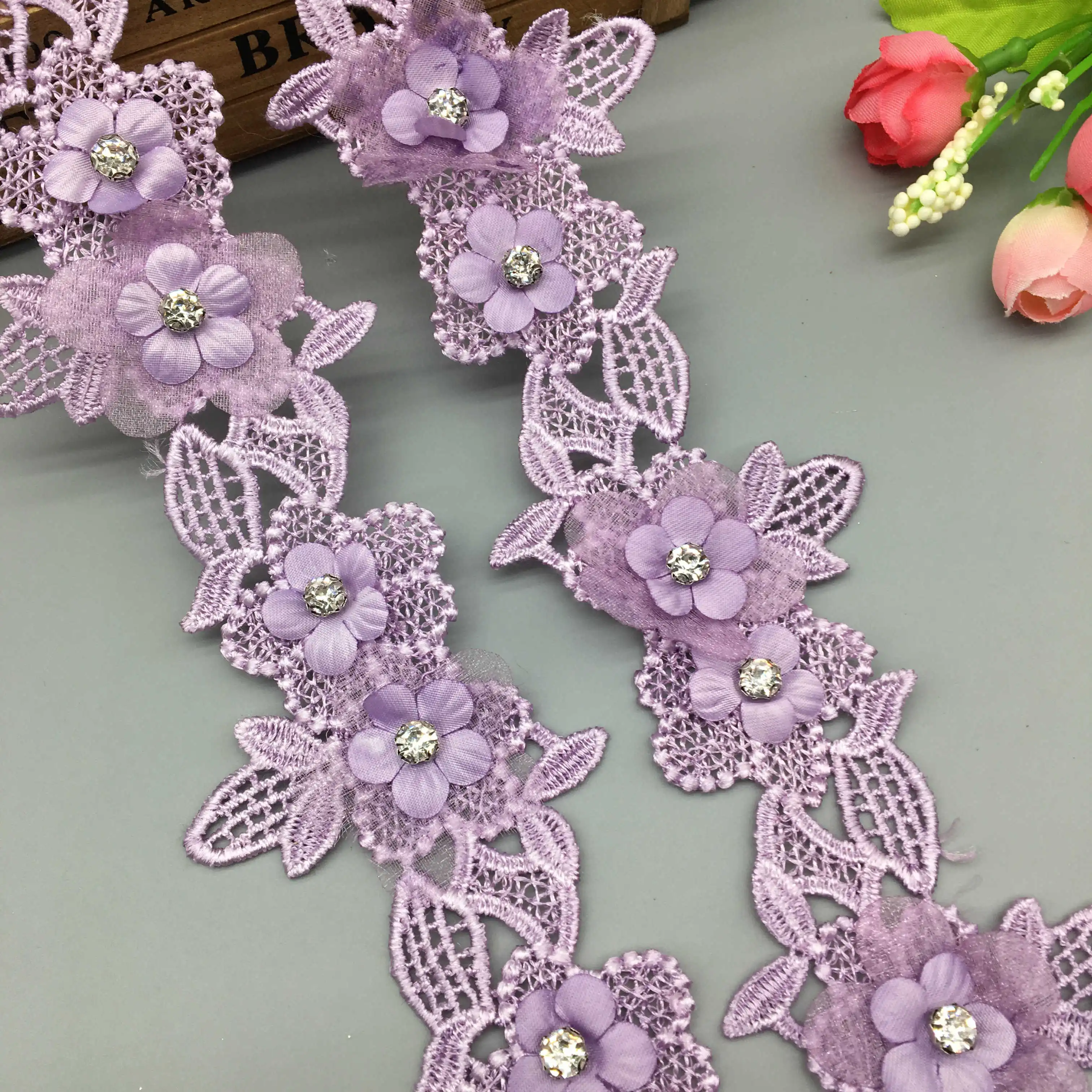 Embellishments Sewing Appliques & Patches Purple flowers Sewing ...