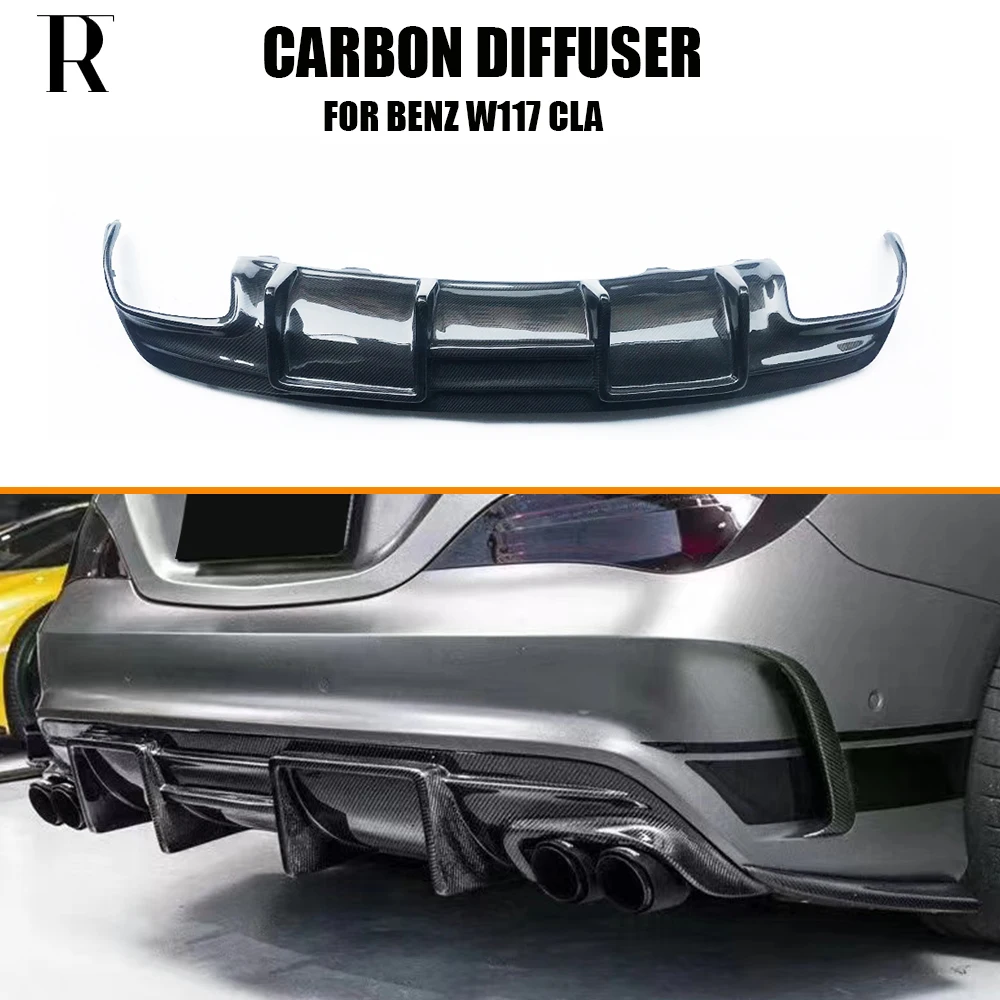 W117-FD-Style-Carbon-Fiber-Rear-Bumper-Diffuser-for-Benz-C117-CLA200 ...