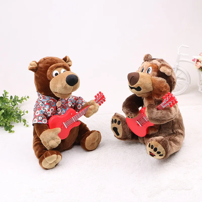 Singing-Russian-songs-toys-bear-electronic-pets-playing-guitar-bear ...