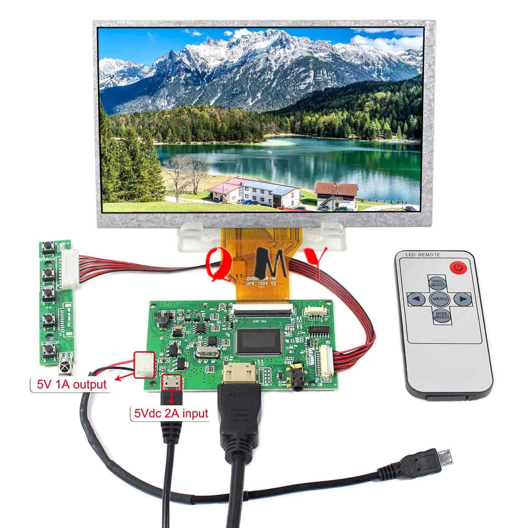 HDMI LCD Controller Board with 50P TTL Interface 7inch AT070TN90 ...
