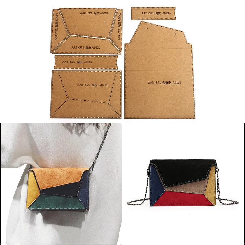 1Set DIY Kraft Paper Template Fashion Lovely Women's Shoulder Bag ...