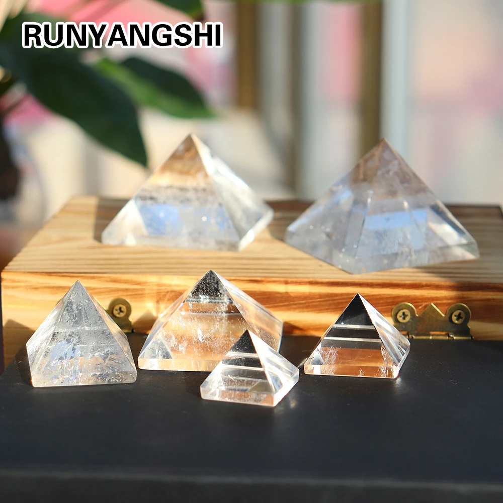 Runyangshi-Natural-Transparent-Quartz-Crystal-Pyramid-Clear-Reiki ...