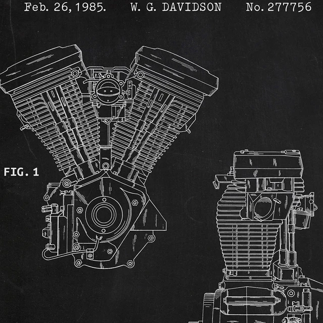 Motorcycle Engine Art