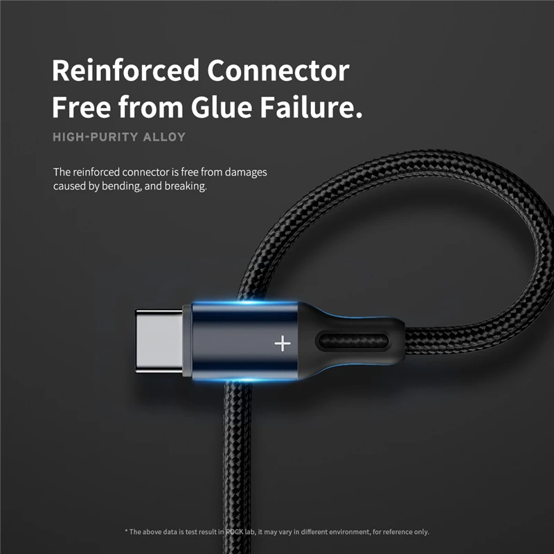 ROCK usb type-C кабель для samsung S10 huawei P30 Pro, шнур для быстрой ...
