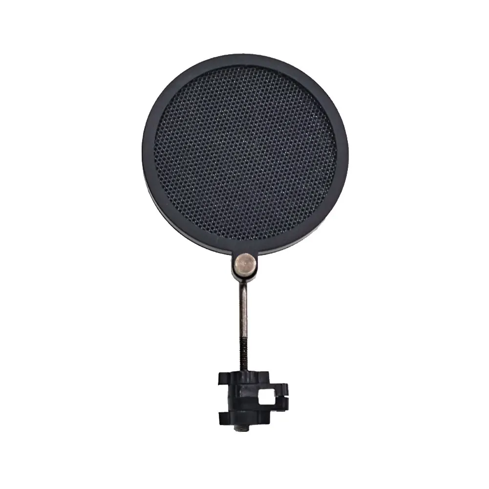 Microphone Pop Filter 3 Inch Dual Layered Mic Mask Mini Rotatable Pop ...