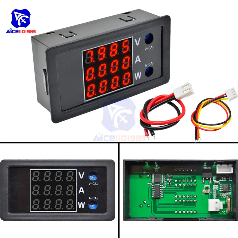 High-Precision-0-28-4-Digital-LED-Voltmeter-Ammeter-Watt-Meter-100V-10A ...