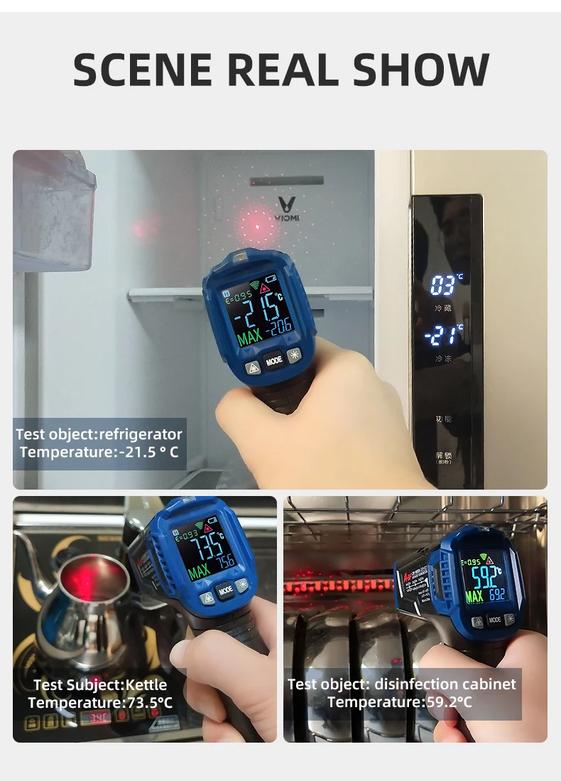 A-BF Digital Infrared Thermometer Industrial Laser Temperature ...