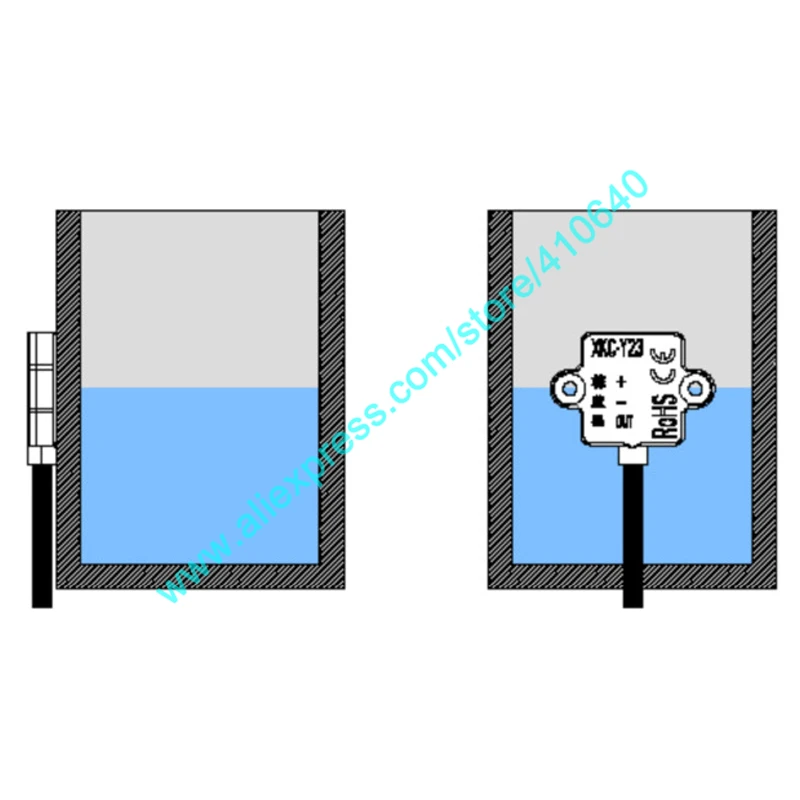 High Low Signal DC 5V Non contact Liquid Level Sensor Contactless Water ...