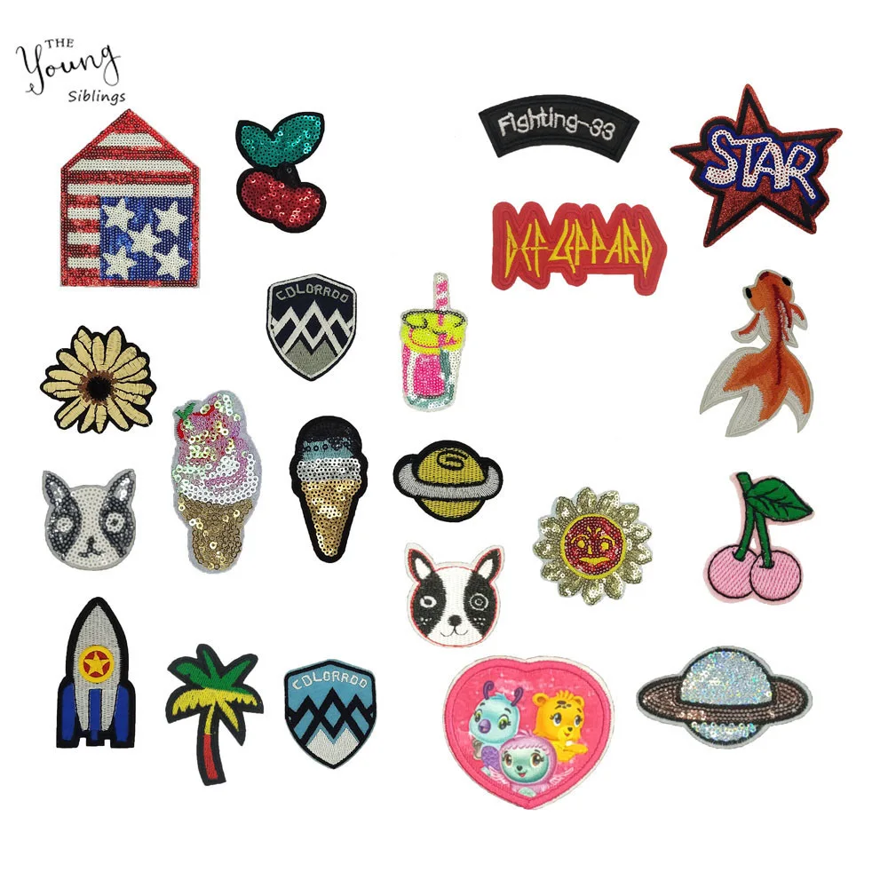 New Arrive Mixture Shape Cloth Stripes Stickers For Clothes Embroidery 